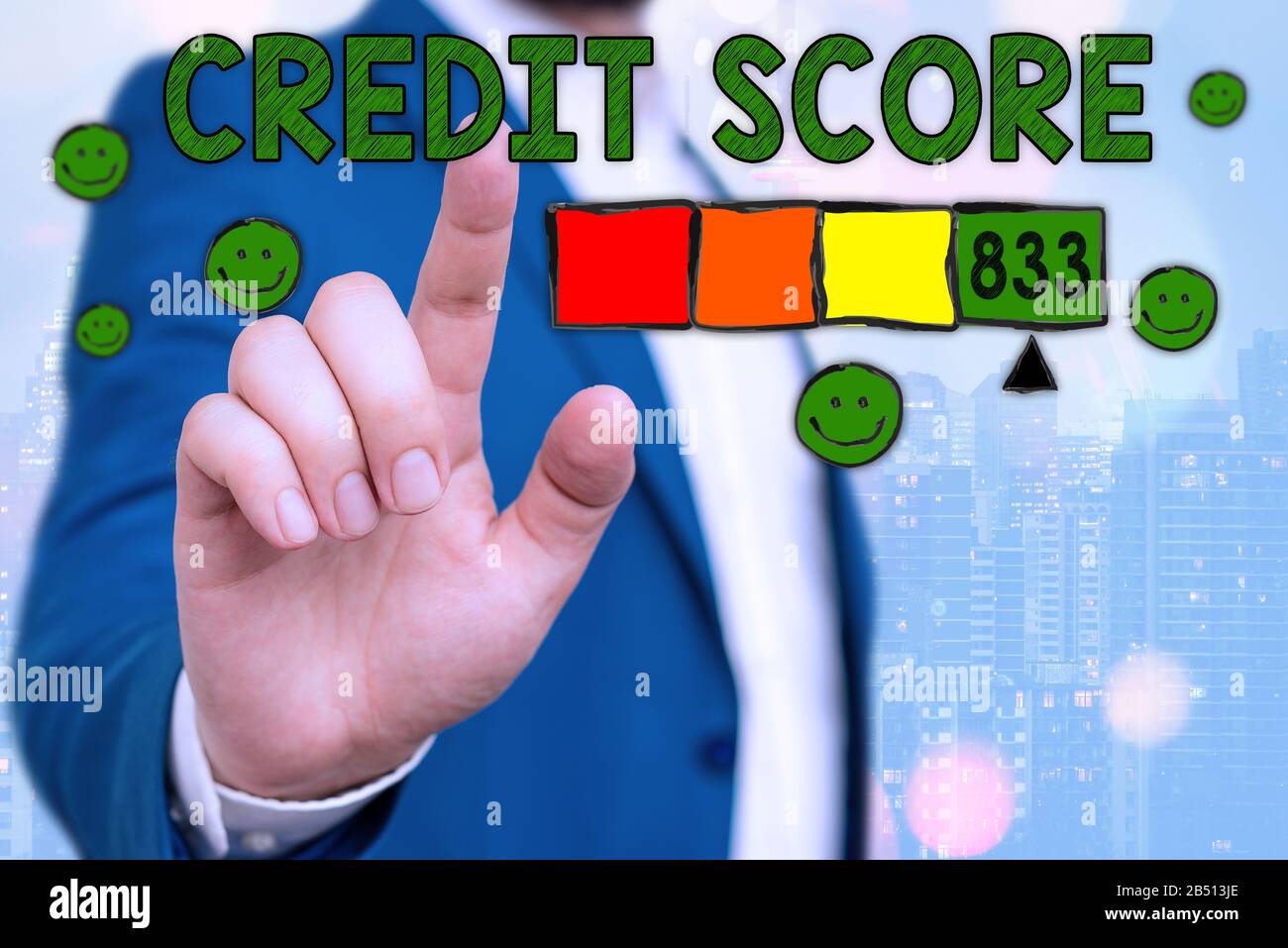 Text sign showing Credit Score. Business photo showcasing Report credit ...