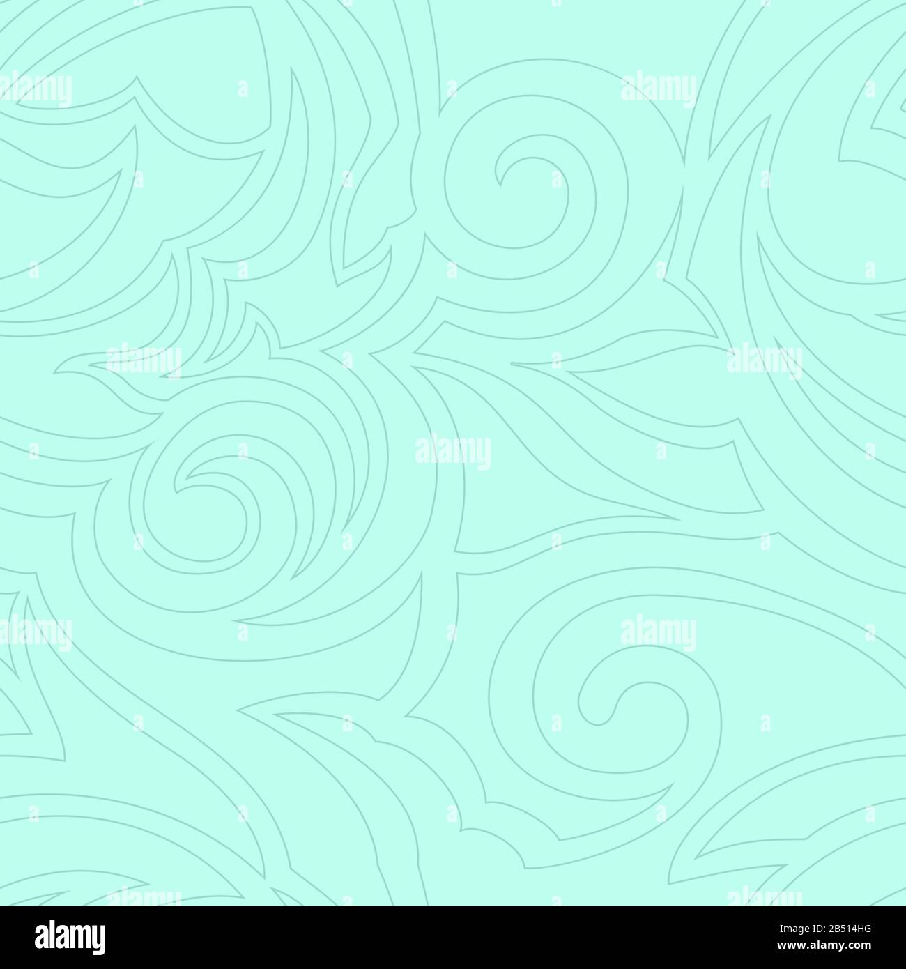 Vector texture of turquoise color isolated on sea background. Spirals ...