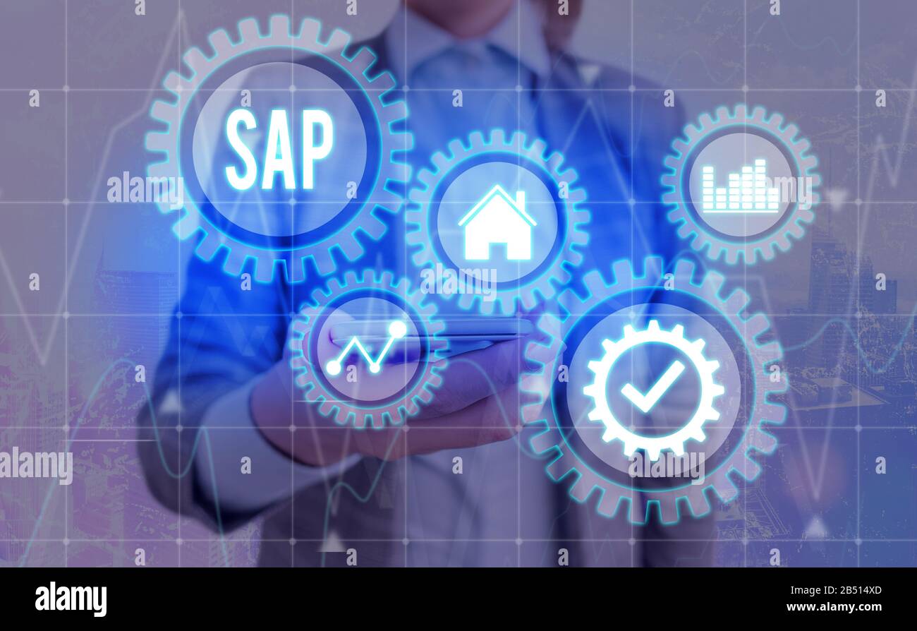 Conceptual hand writing showing SAP. Concept meaning SAP Business ...