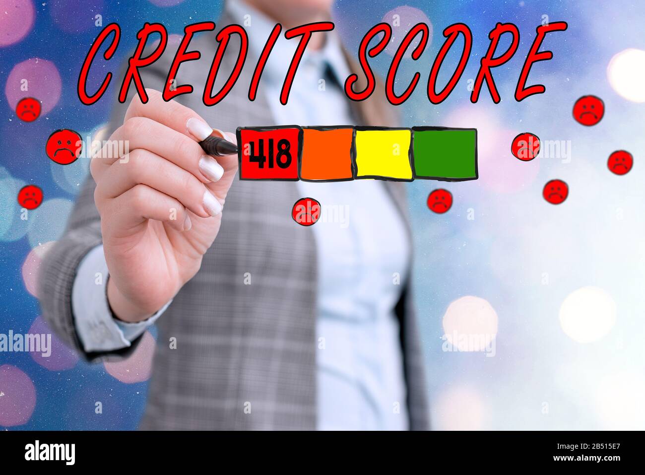 Word writing text Credit Score. Business photo showcasing Report credit ...