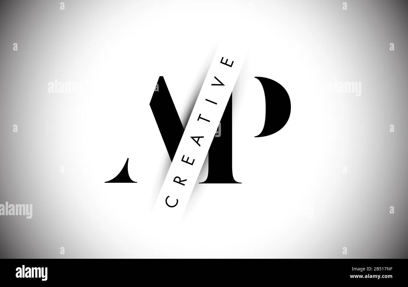 AP A P Letter Logo with Creative Shadow Cut and Overlayered Text Vector ...