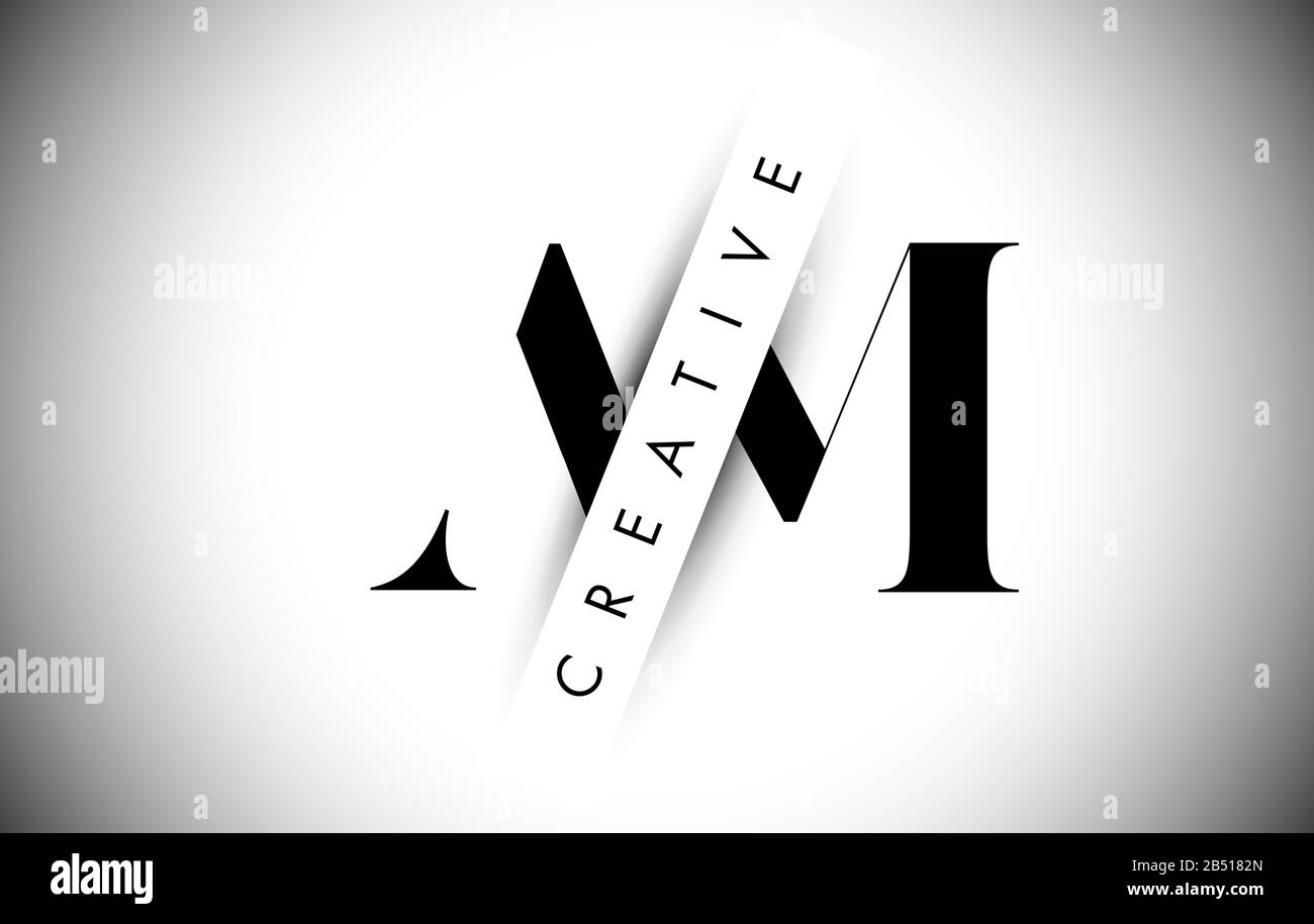 AM A M Letter Logo with Creative Shadow Cut and Overlayered Text Vector ...
