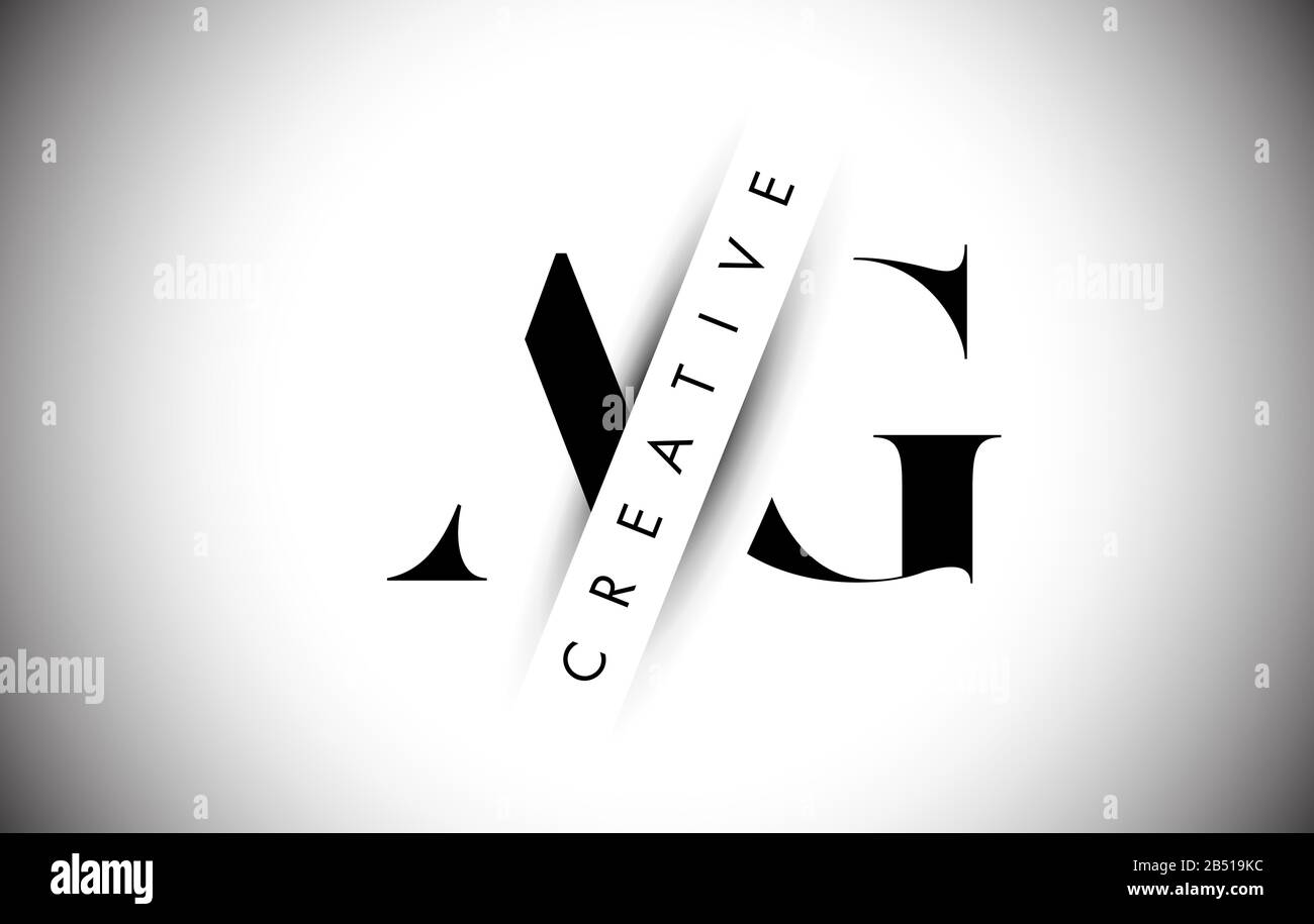 AG A G Letter Logo with Creative Shadow Cut and Overlayered Text Vector ...