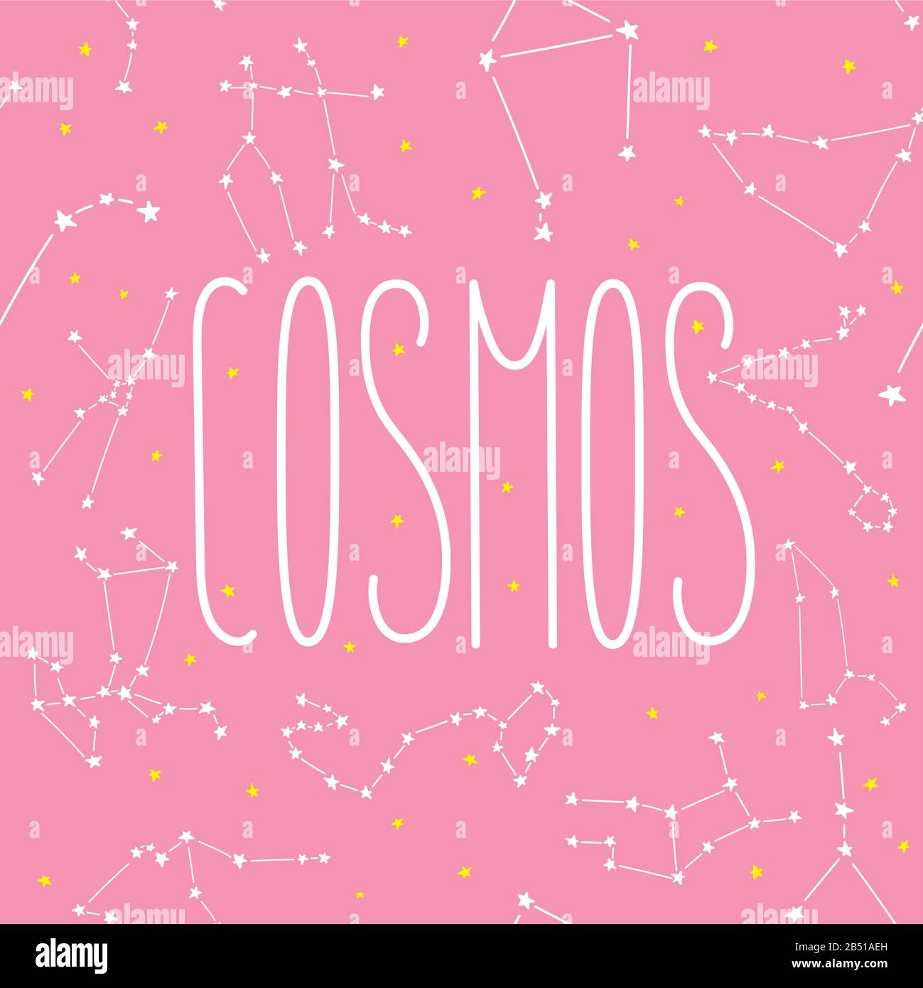 Cosmos constellation stars horoscope decoration pattern seamless Stock ...