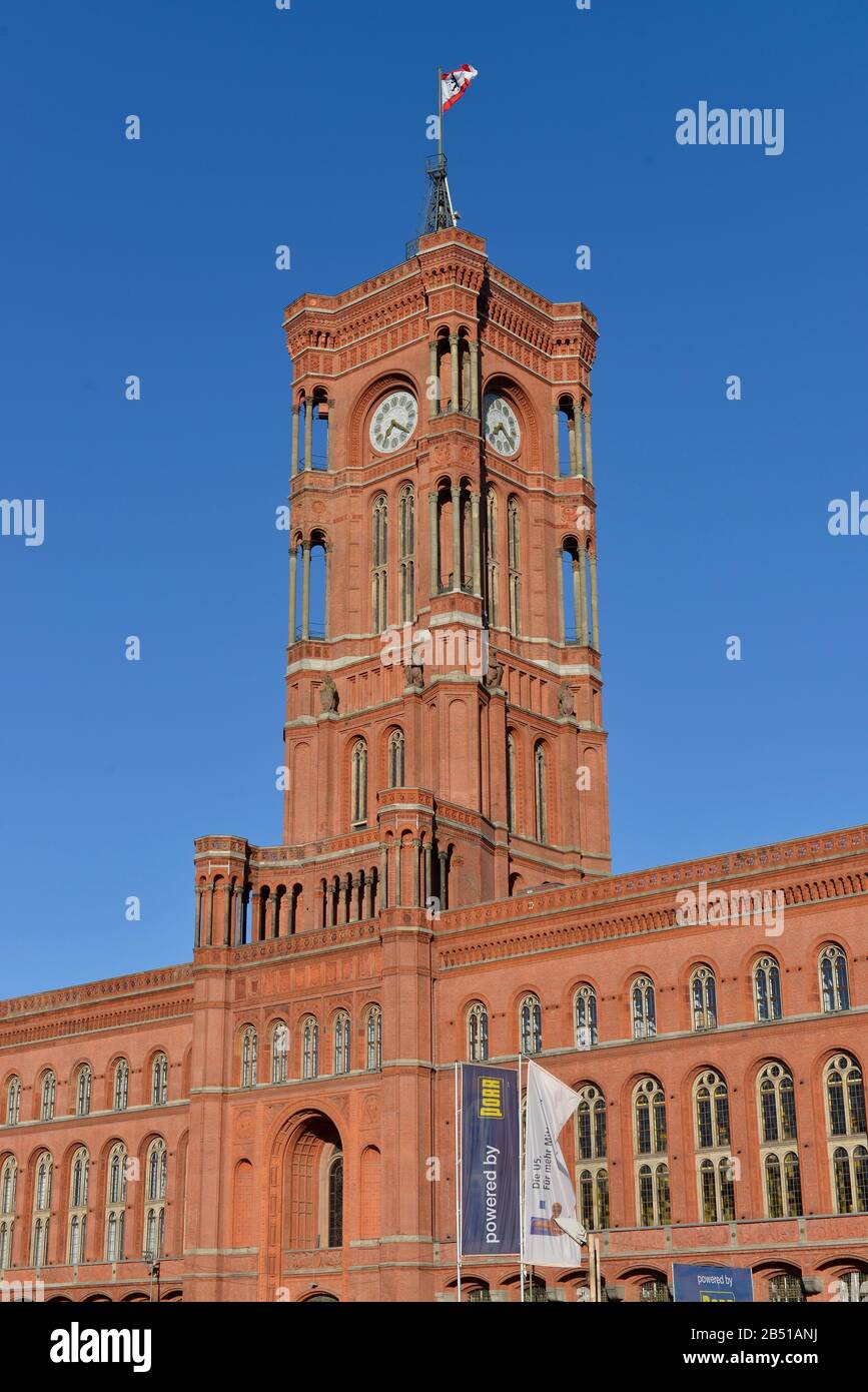 Rotes Rathaus, Rathausstrasse, Mitte, Berlin, Deutschland Stock Photo ...