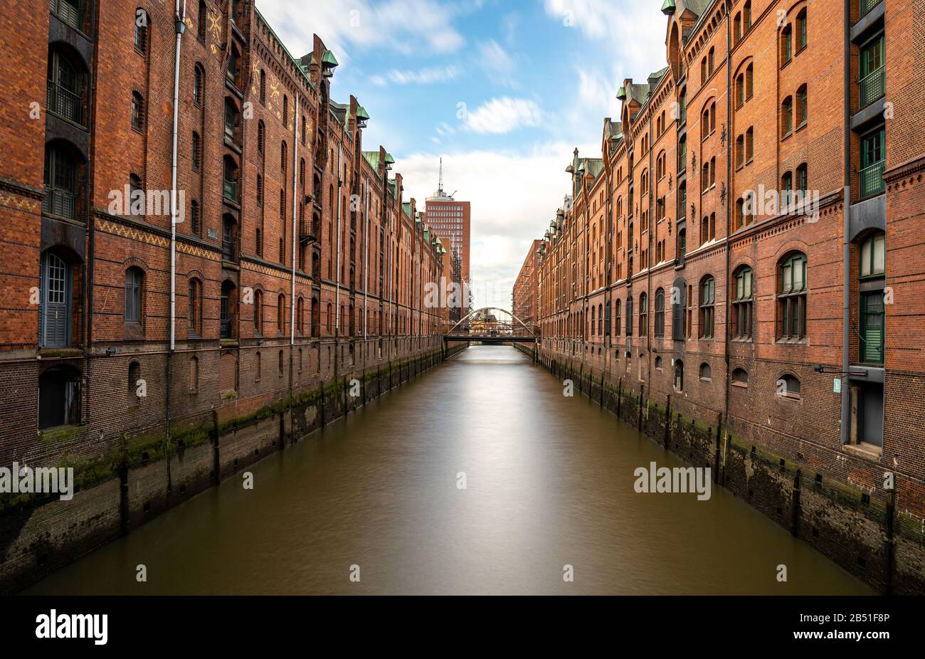 image of red hamburg warehouse district buildings, hamburg, germany ...