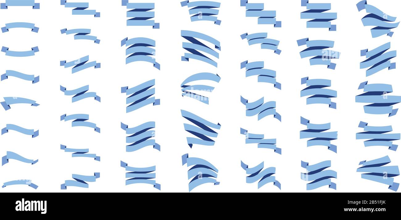 Flat Ribbons Set Stock Vector Image & Art - Alamy