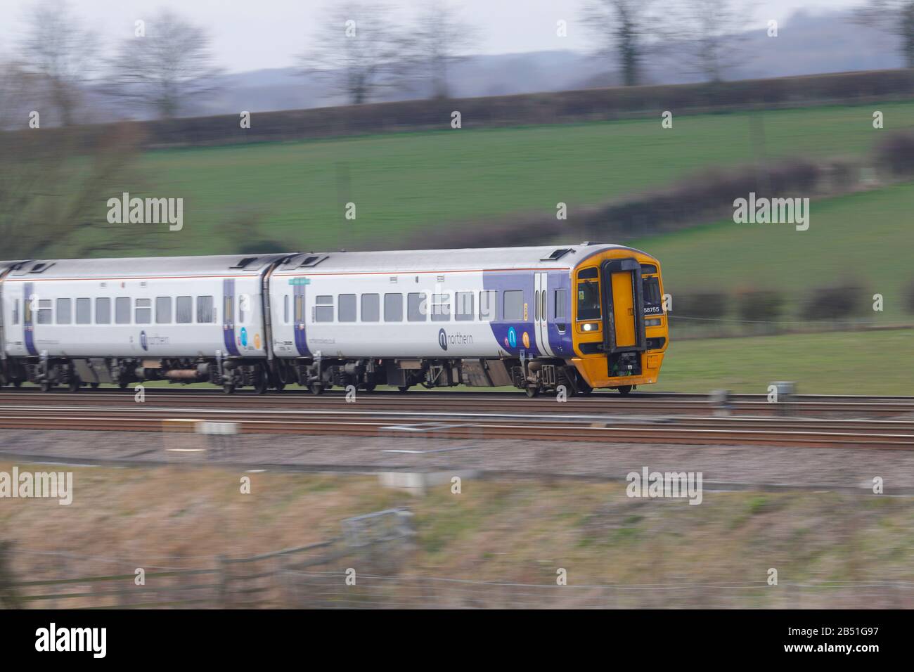 A Northern Arriva train passes through Colton Junction near York Stock ...