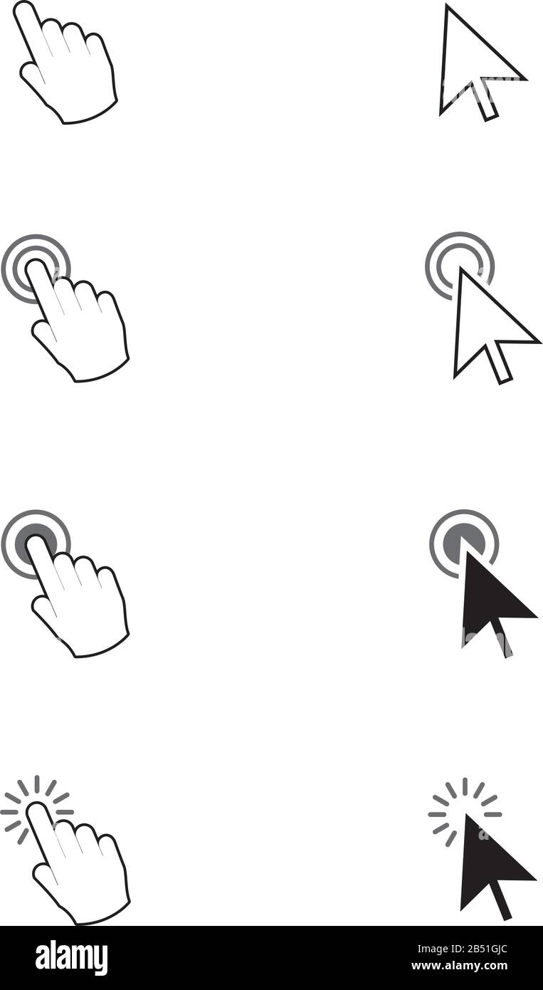Computer Cursor set Stock Vector Image & Art - Alamy