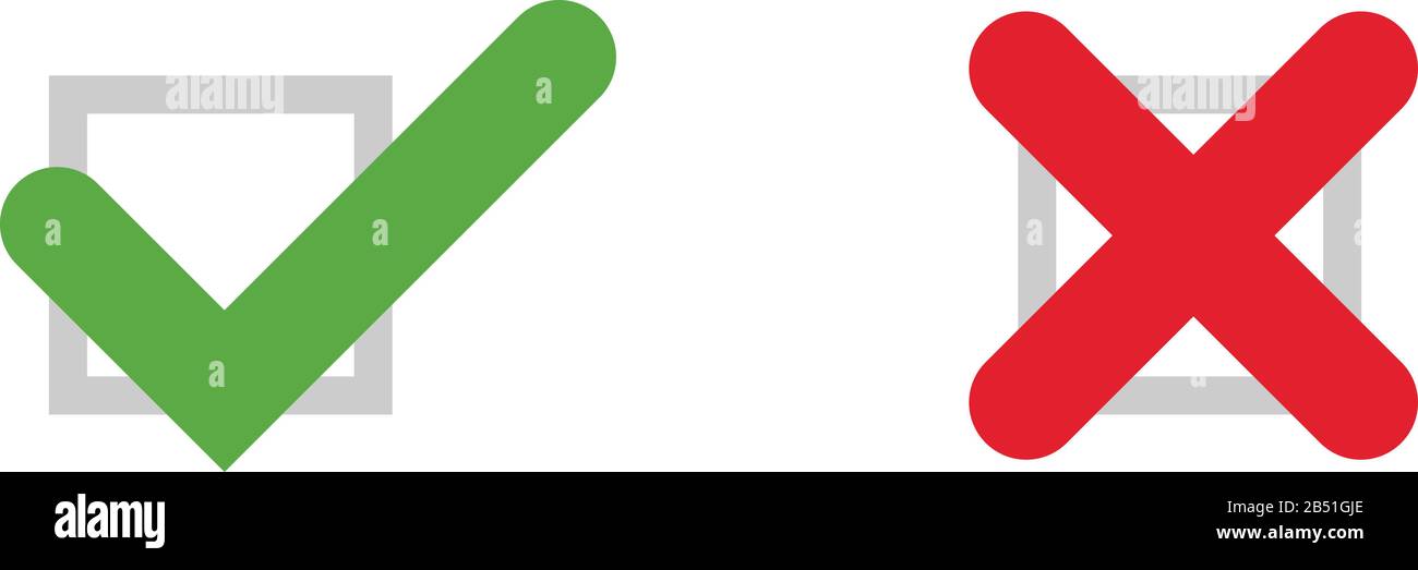 Tick and Cross Icons Stock Vector Image & Art - Alamy