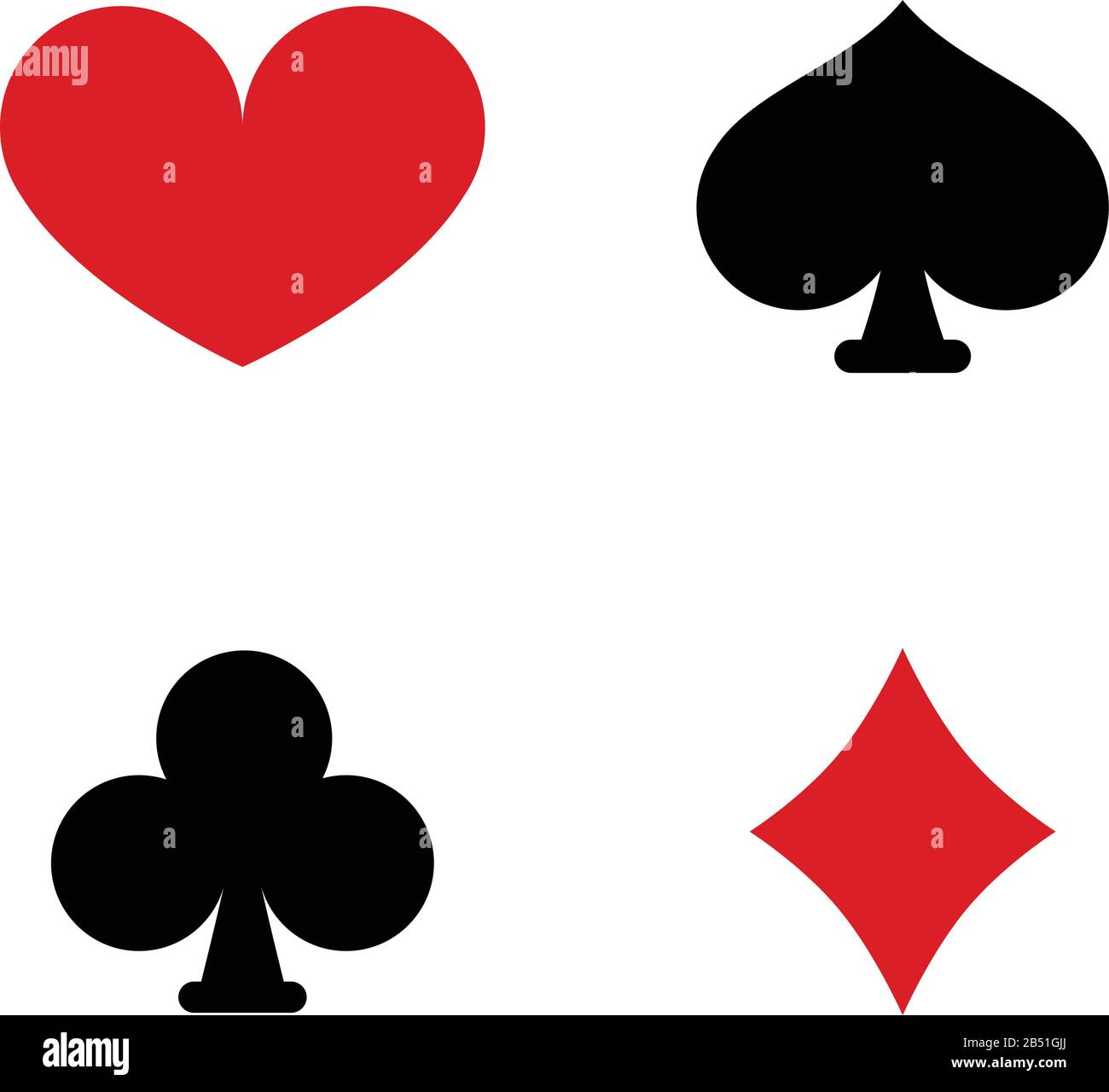 Playing Card Suit Symbol Vector Set Stock Vector Image & Art - Alamy
