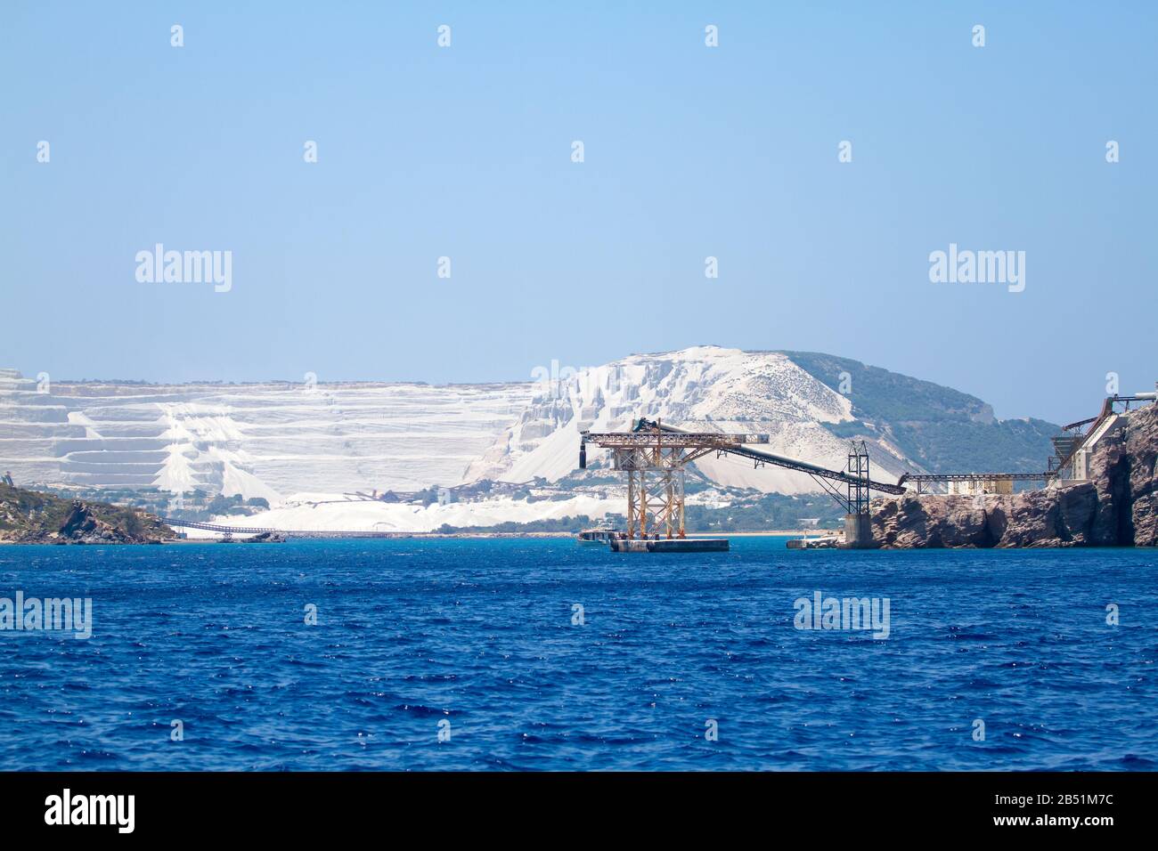 Pumice mines, Dodecanese islands, Greece Stock Photo - Alamy