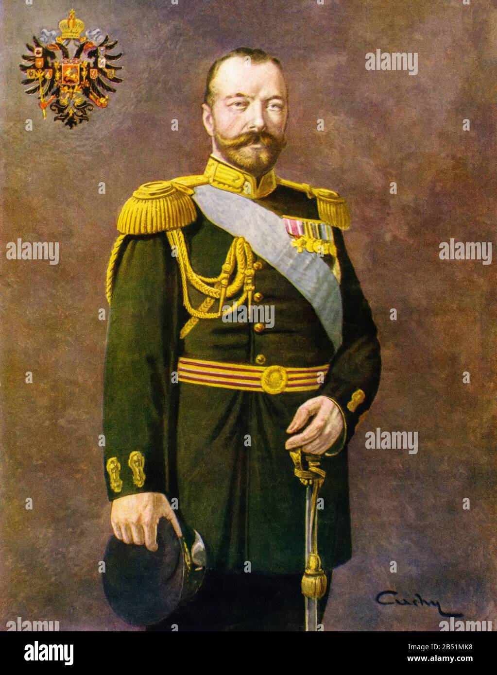 Color portrait of Nicholas I of Russia. Nicholas Pávlovich (Gátchina ...