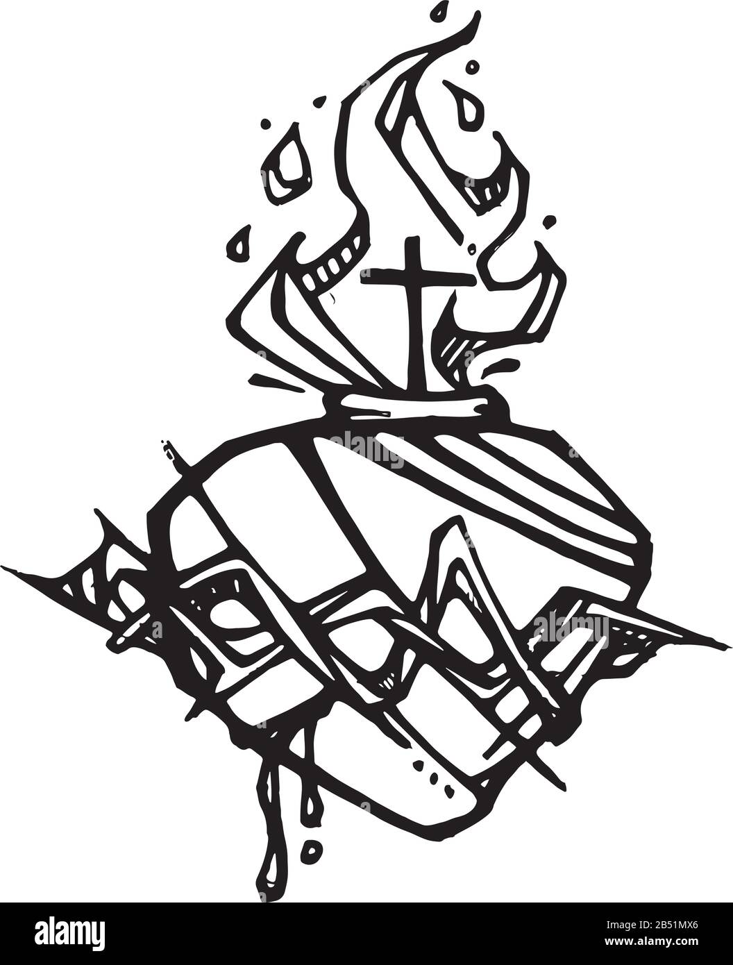 Hand drawn vector illustration or drawing of Jesus Christ Sacred Heart ...