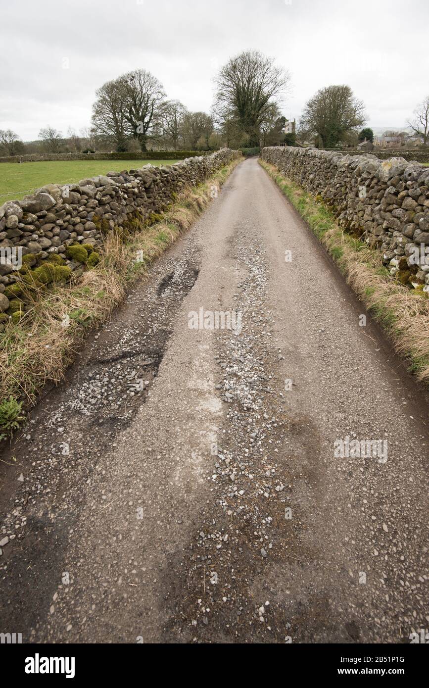 DIY road maintenance Stock Photo - Alamy