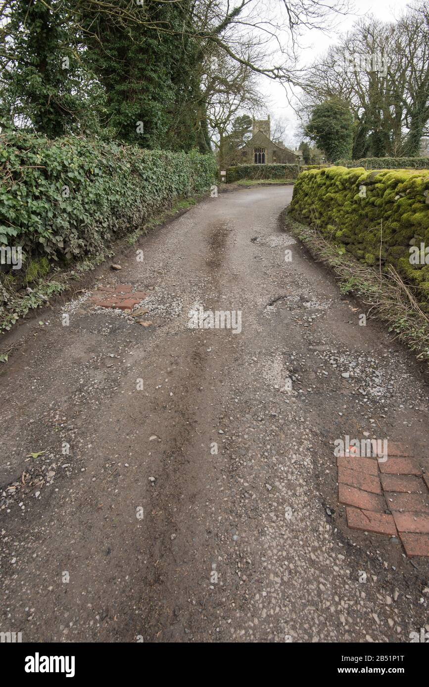 DIY road maintenance Stock Photo - Alamy