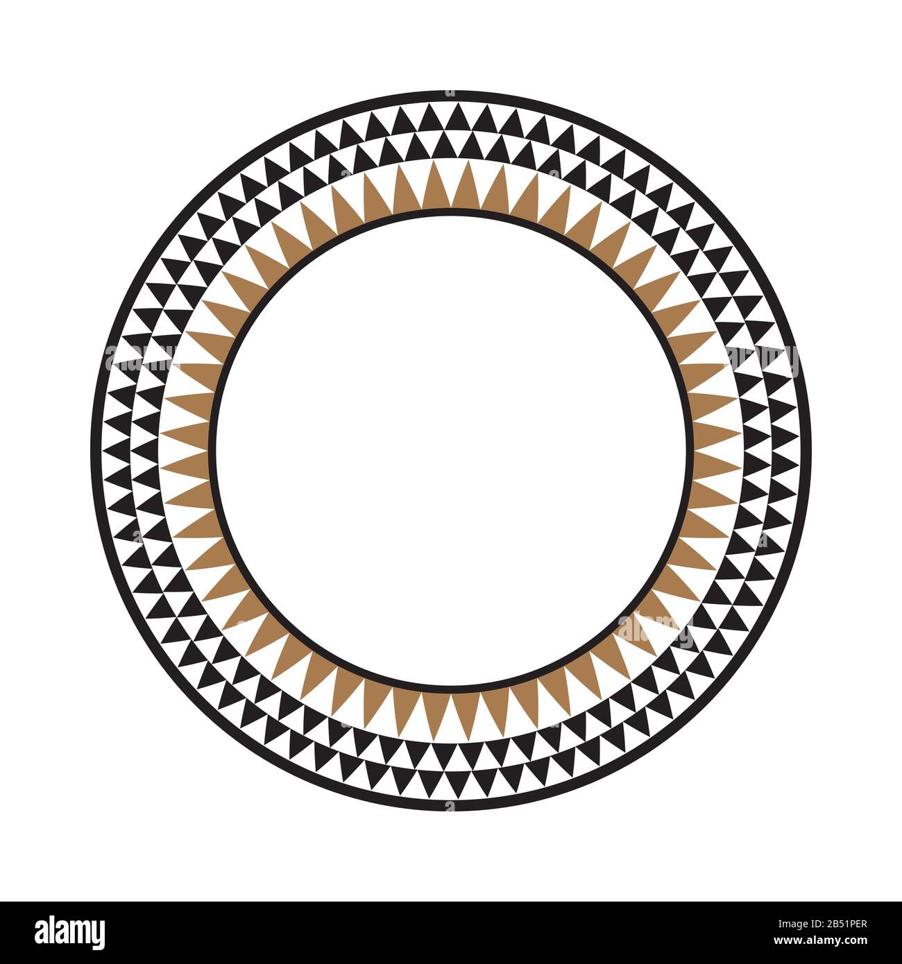Ethnic african tribal round vector art frame Stock Vector Image & Art ...