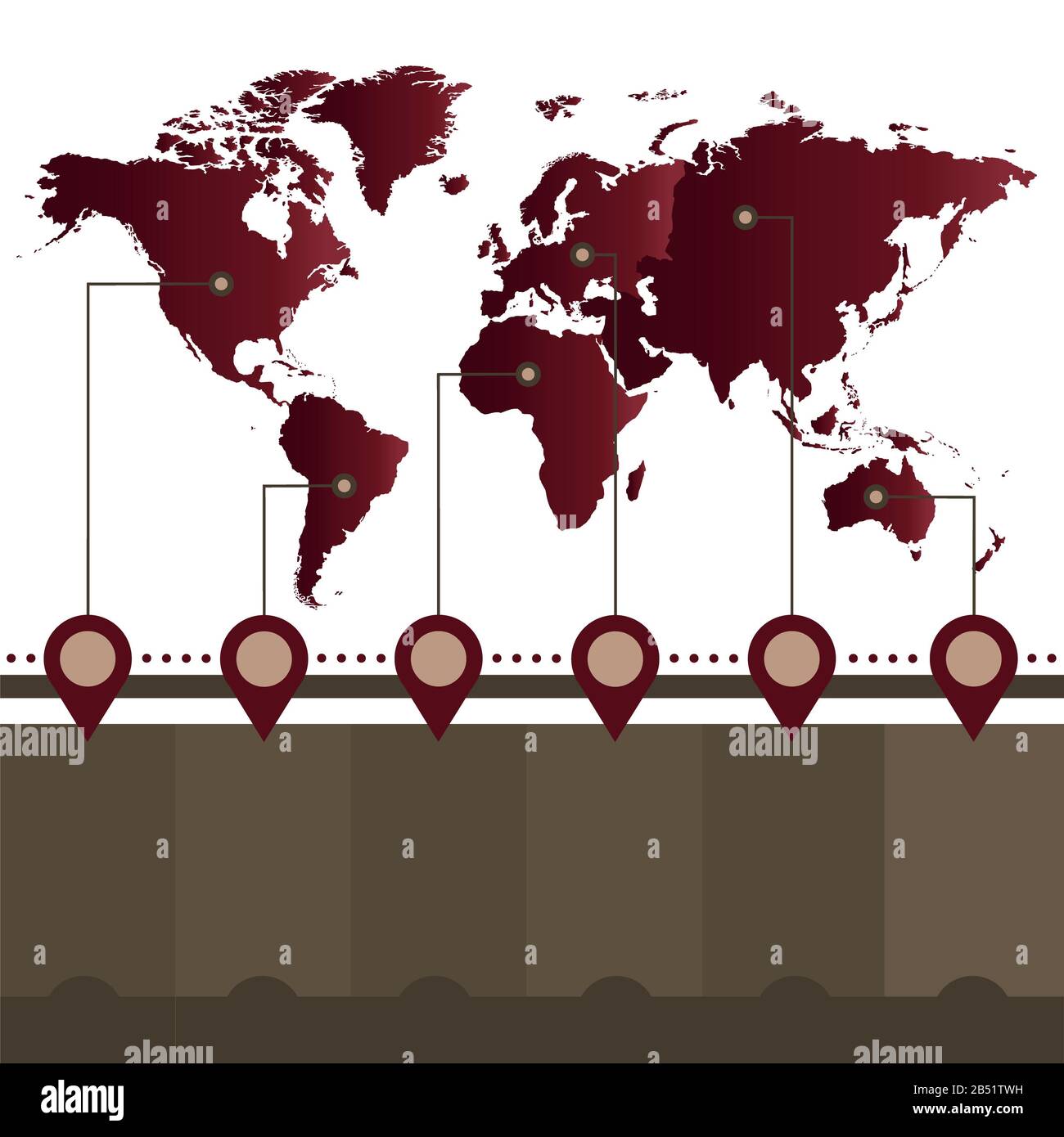 Infographics World maps and individual continents blank Stock Photo - Alamy