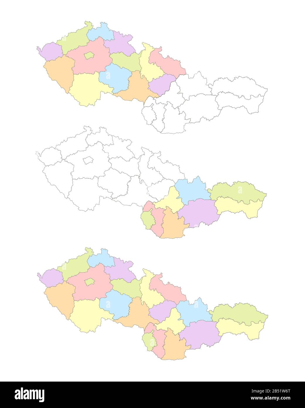 Map of czechoslovakia hi-res stock photography and images - Alamy