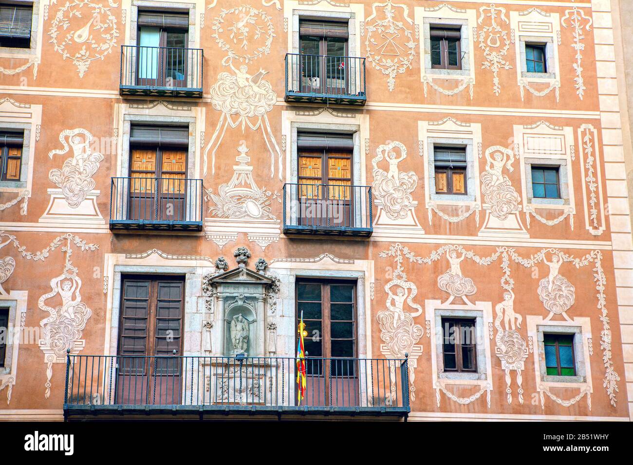catalonian residential house in Barcelona Stock Photo - Alamy
