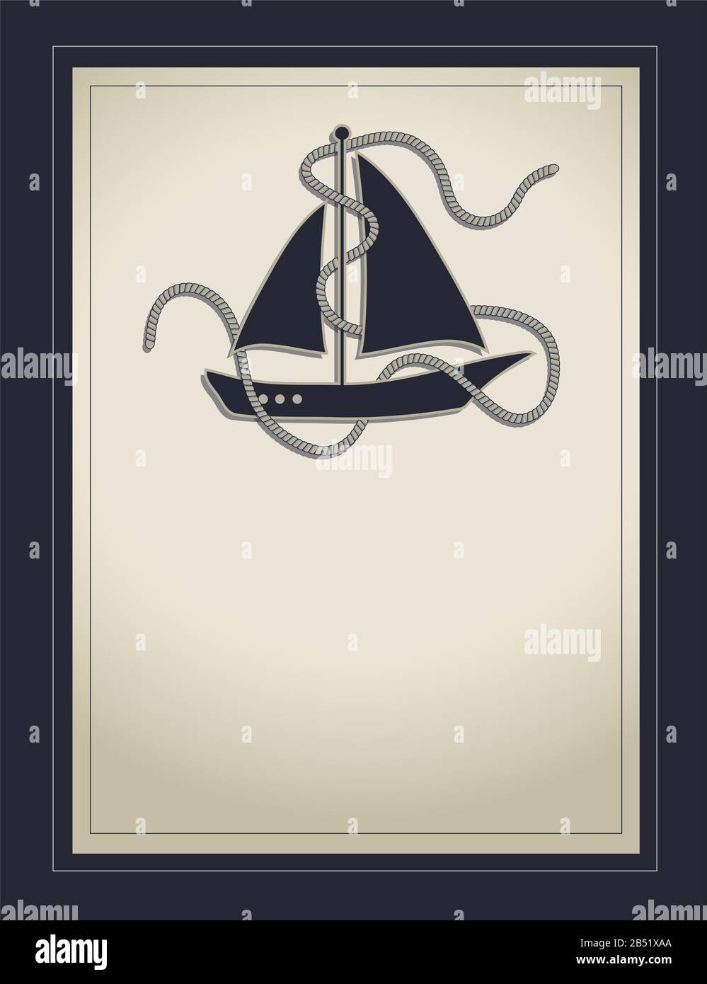 Sailing ship nautical cards old paper template blank Stock Photo - Alamy