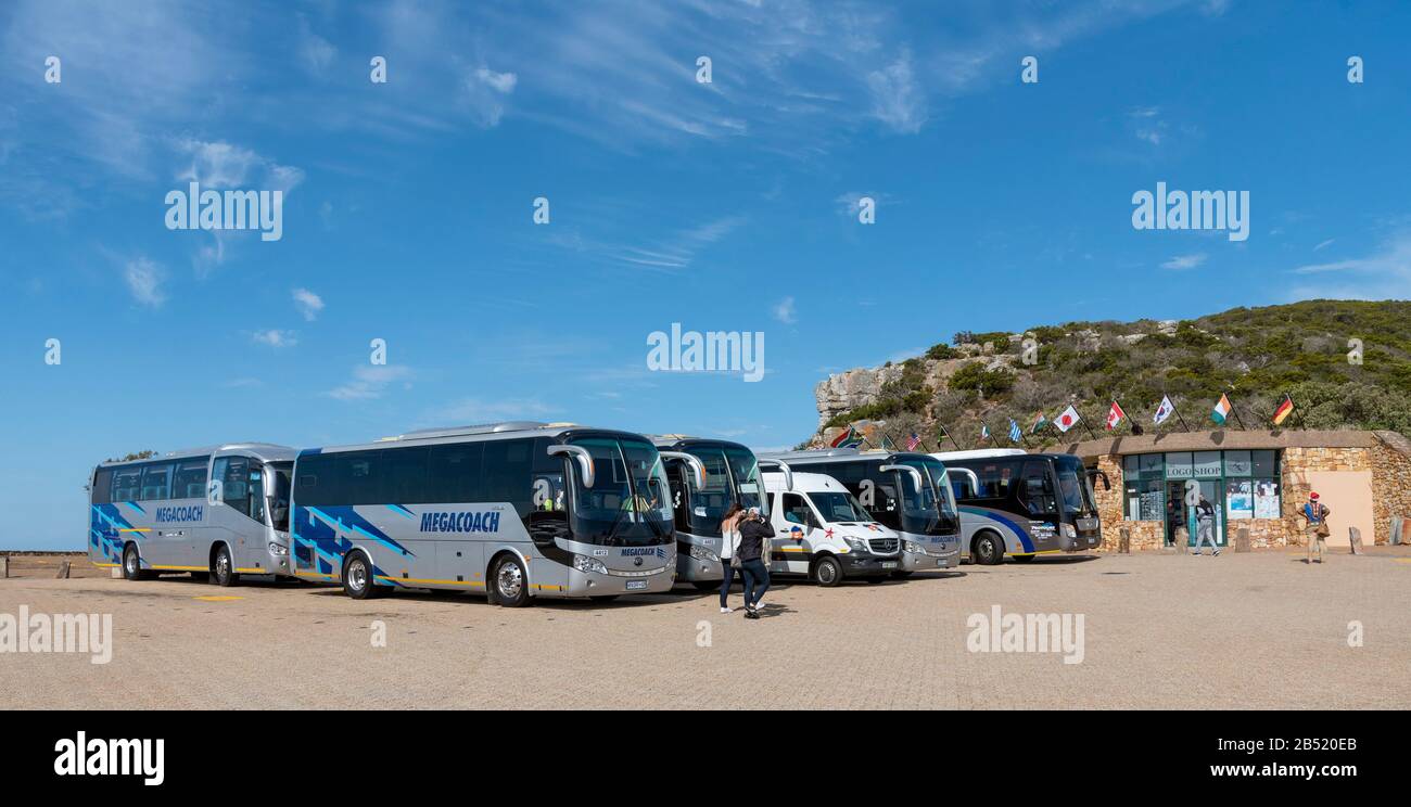 Cape Point, Western Cape, South Africa. Dec 2019. Tour buses and ...