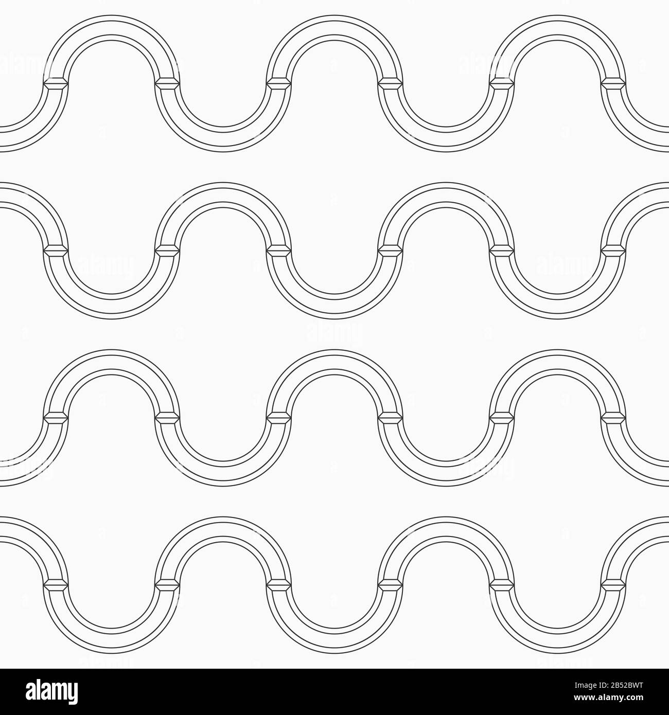 Abstract seamless waving pattern, isolated on white background ...