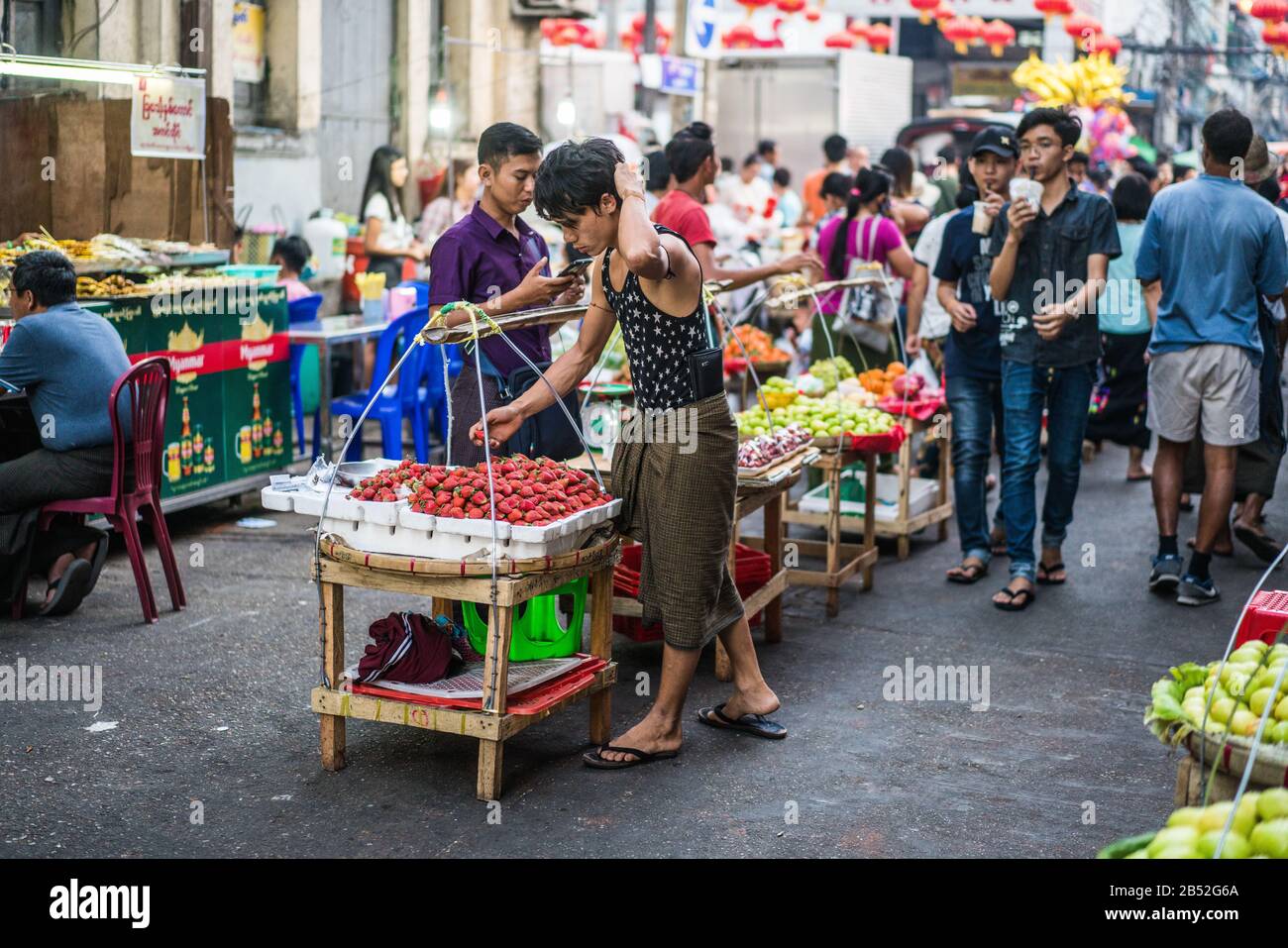 Chinatown, Yangon, Myanmar, Asia Stock Photo - Alamy