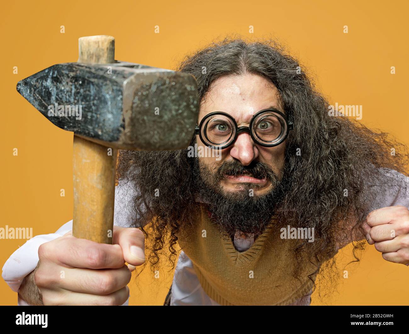 Geek beard closeup portrait hi-res stock photography and images - Alamy