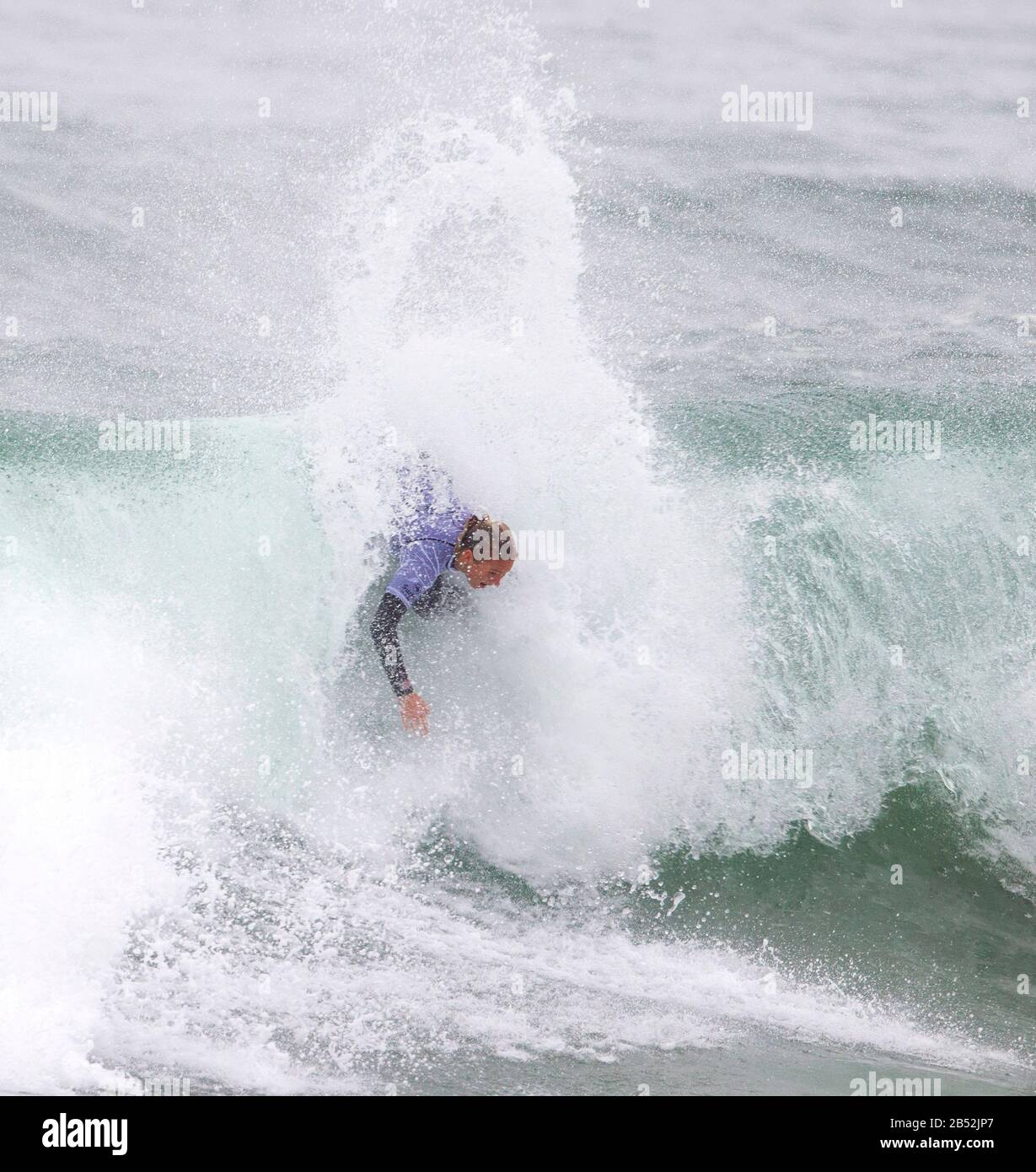 Surfer SLO Cal Open Surf Contest Morro Bay 2020 Stock Photo - Alamy