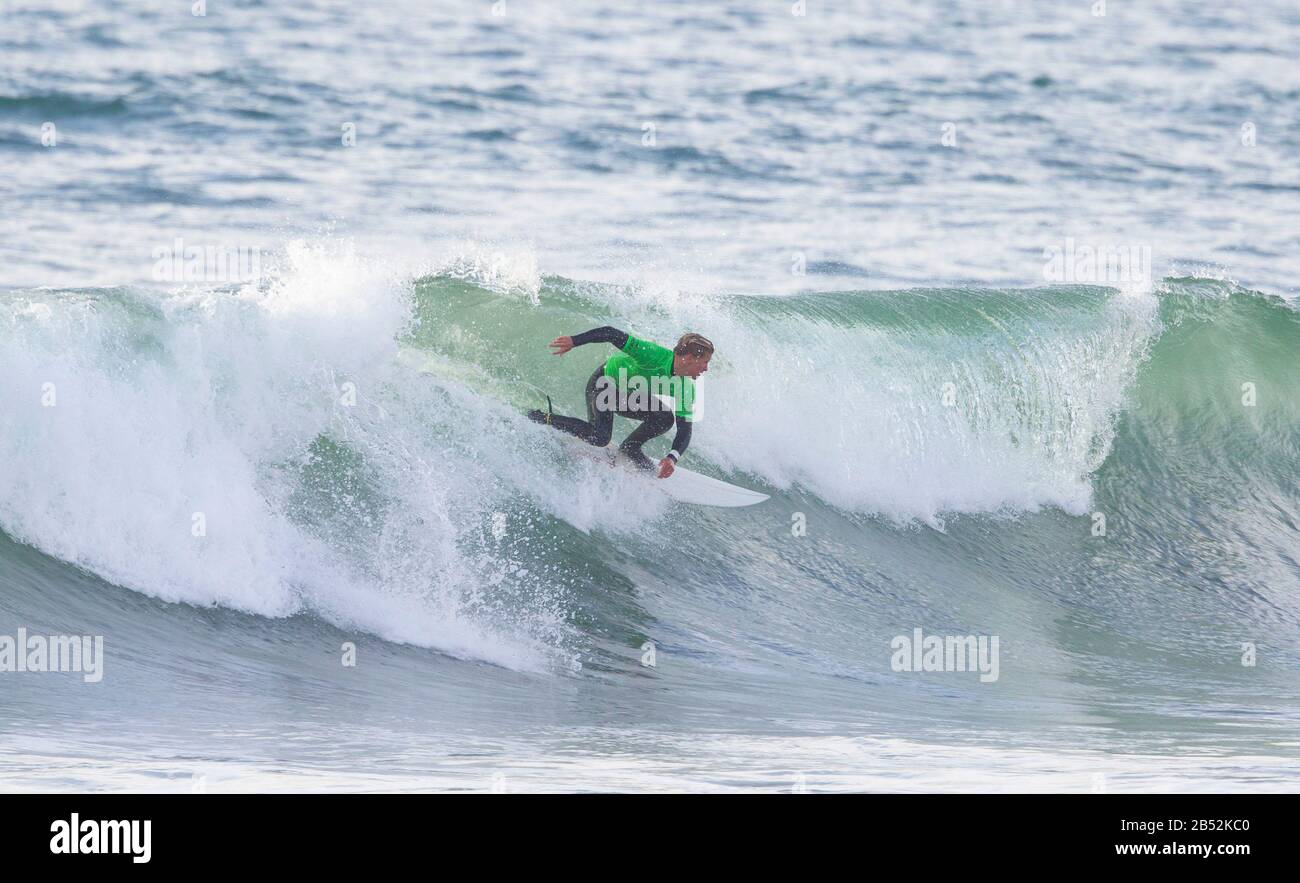 Surfer SLO Cal Open Surf Contest Morro Bay 2020 Stock Photo - Alamy