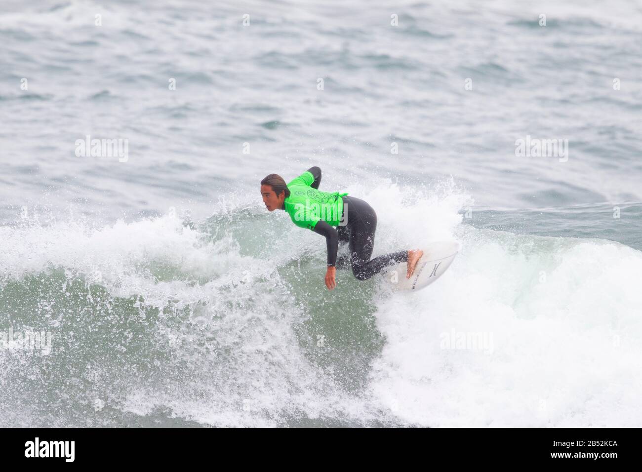 Surfer SLO Cal Open Surf Contest Morro Bay 2020 Stock Photo - Alamy