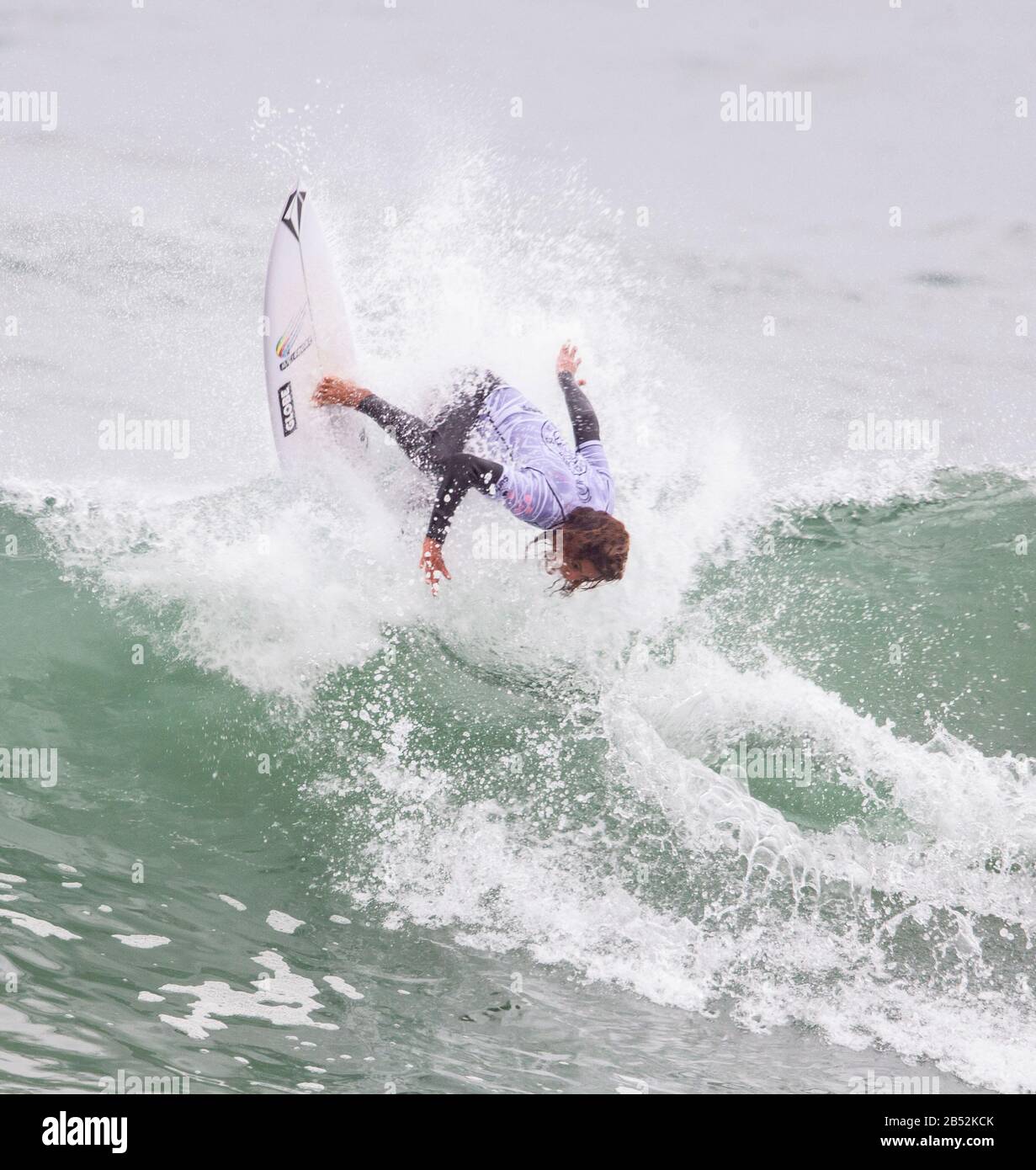 Surfer SLO Cal Open Surf Contest Morro Bay 2020 Stock Photo - Alamy