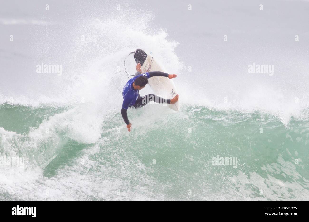 Surfer SLO Cal Open Surf Contest Morro Bay 2020 Stock Photo - Alamy