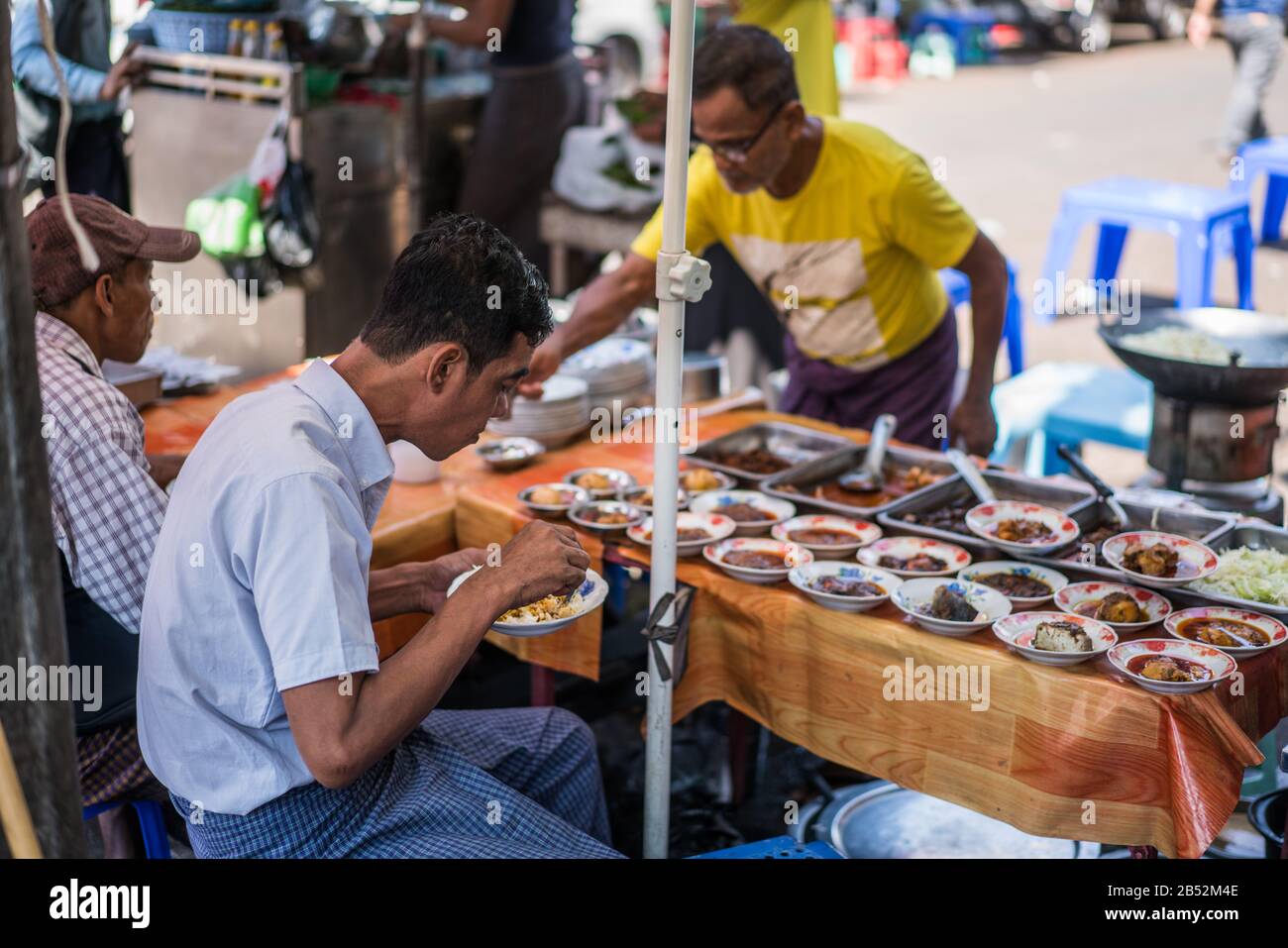 Street scene in the Yangon, Myanmar, Asia Stock Photo - Alamy