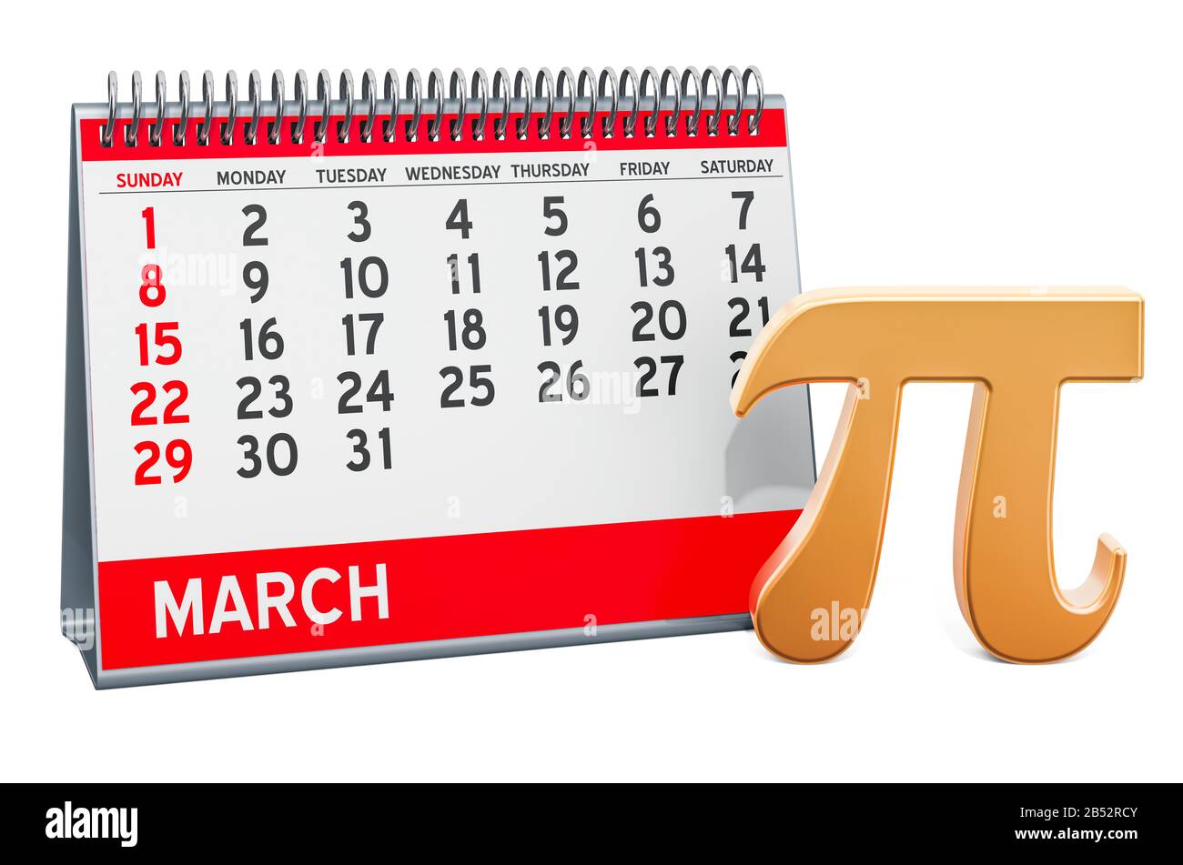 Pi Day concept, 3D rendering isolated on white background Stock Photo ...