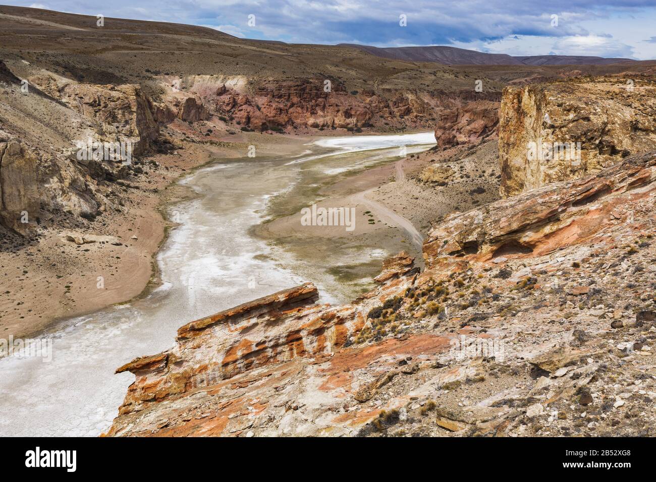 The cliffs at Cañadón Caracoles canyon, a favorite site for climbing ...