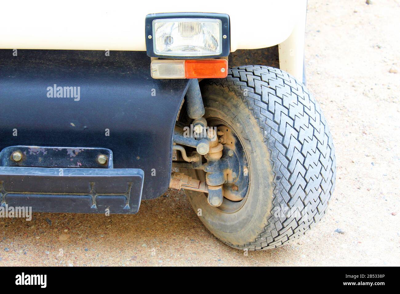 Small Wheel of mini car Stock Photo - Alamy