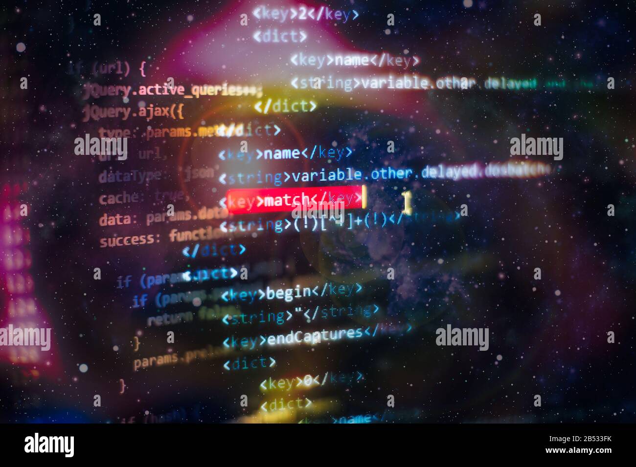 Software developer programming code. Abstract computer script code ... Software developer programming code. Abstract computer script code ...