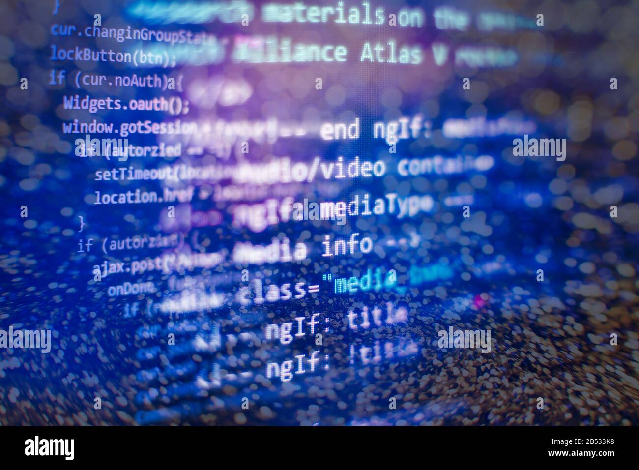 Future technology creation process. Coding script text on screen. Notebook closeup photo Stock ...