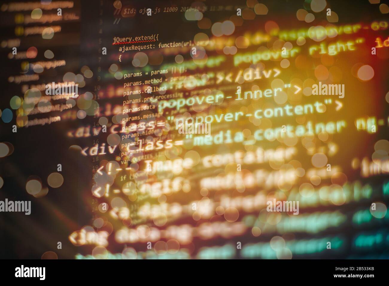 Future Technology Creation Process Coding Script Text On Screen