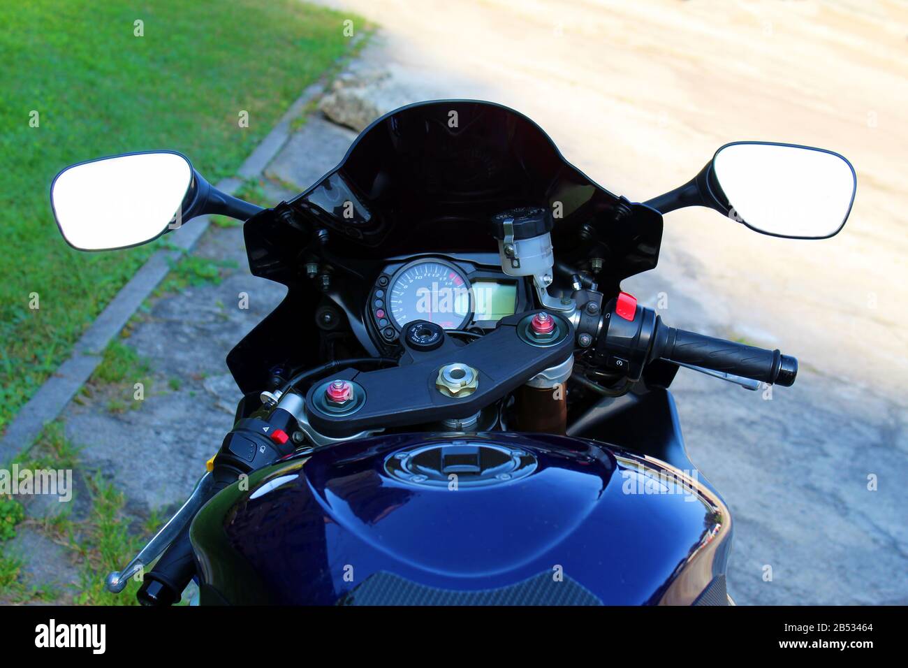 Dashboard of the strong motorcycle Stock Photo - Alamy