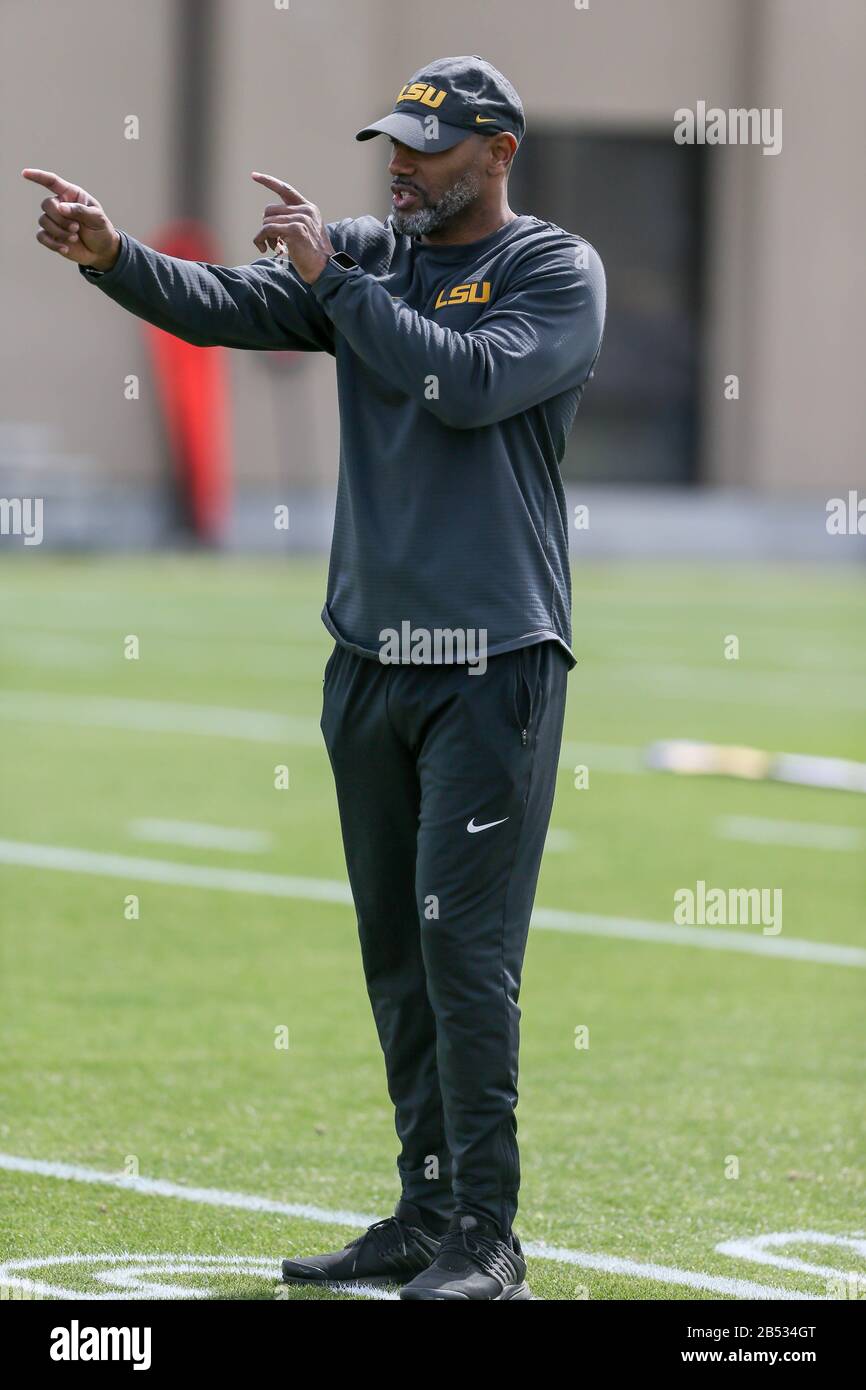 Baton Rouge, LA, USA. 7th Mar, 2020. LSU defensive coach Corey Raymond ...