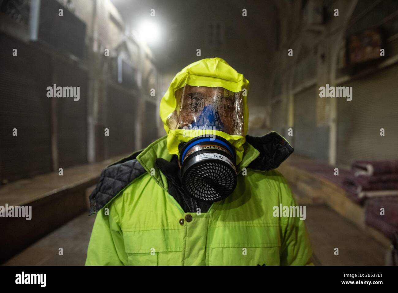 Iranian health ministry staff, the provincial fire department and ...