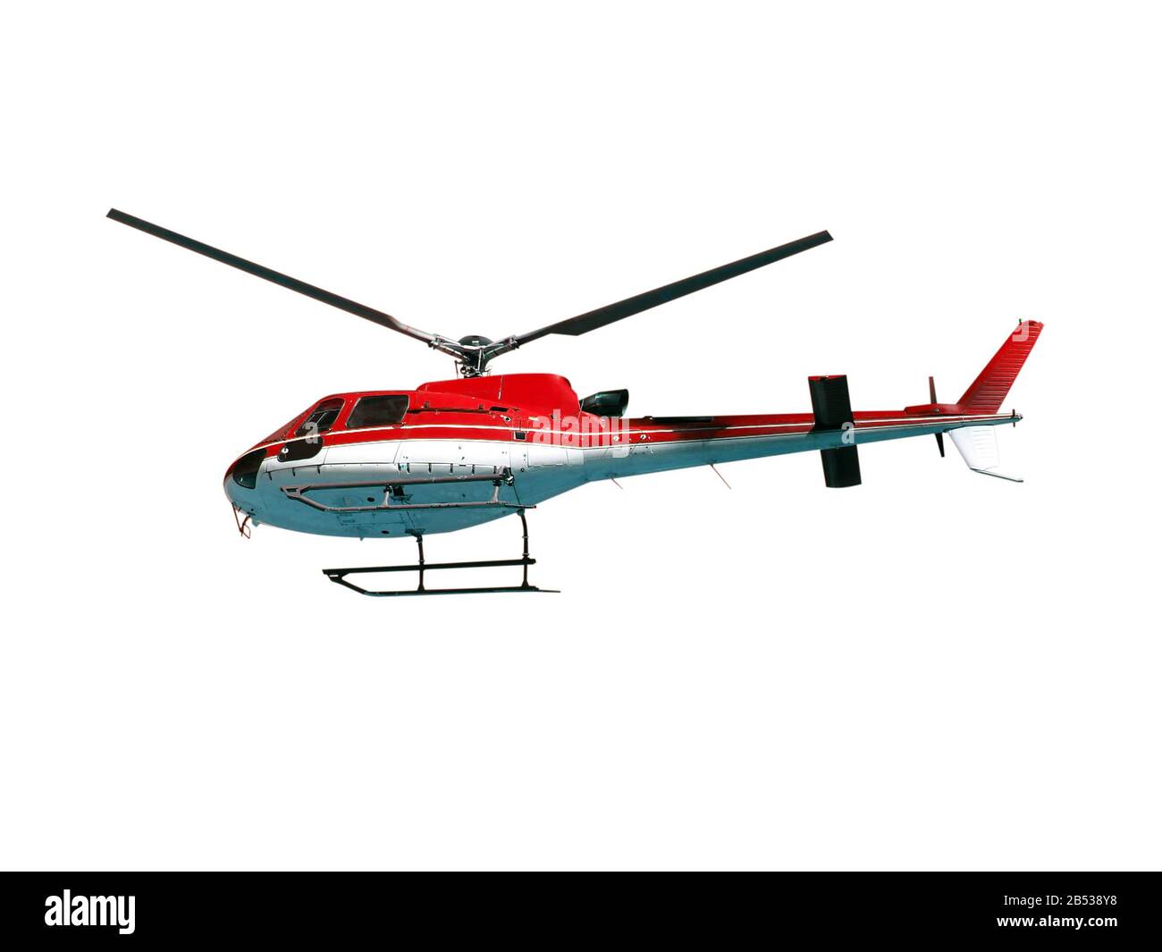 Red helicopter isolated on white Stock Photo - Alamy