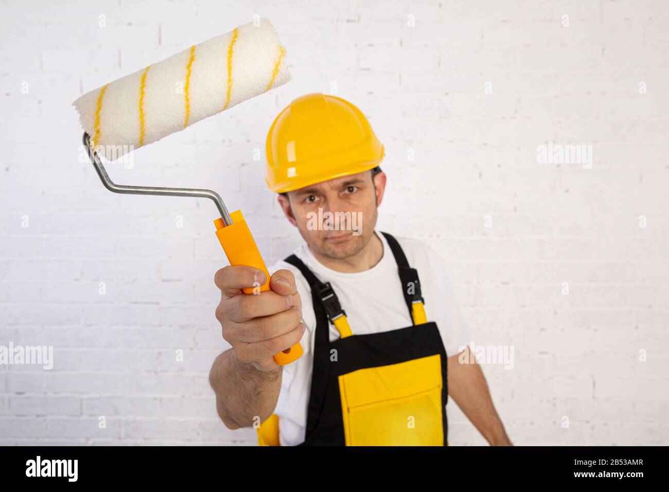 A professional painter compact and ready to work at any time. He is ...