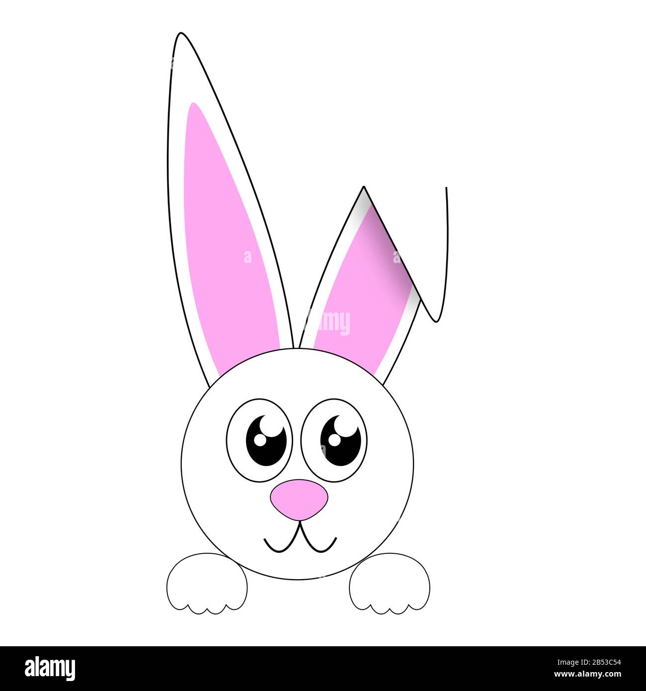 White rabbit with pink nose Cut Out Stock Images & Pictures - Alamy