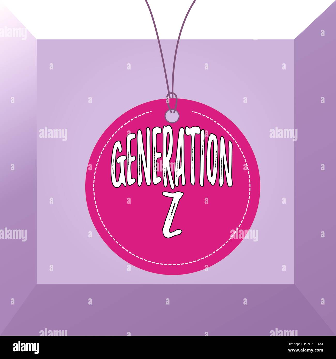 Conceptual hand writing showing Generation Z. Concept meaning name for ...