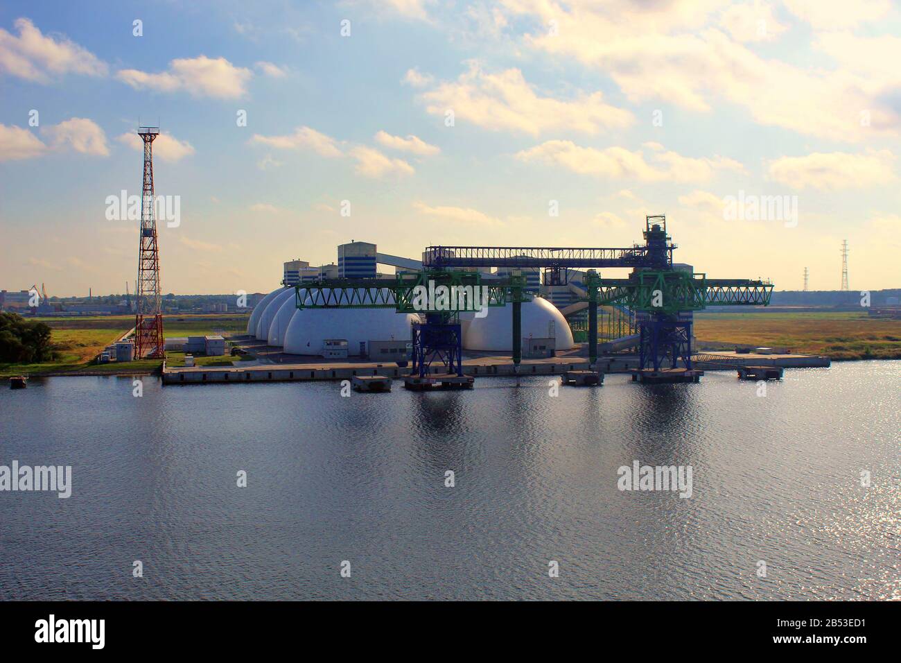 Large industrial factory near sea Stock Photo - Alamy
