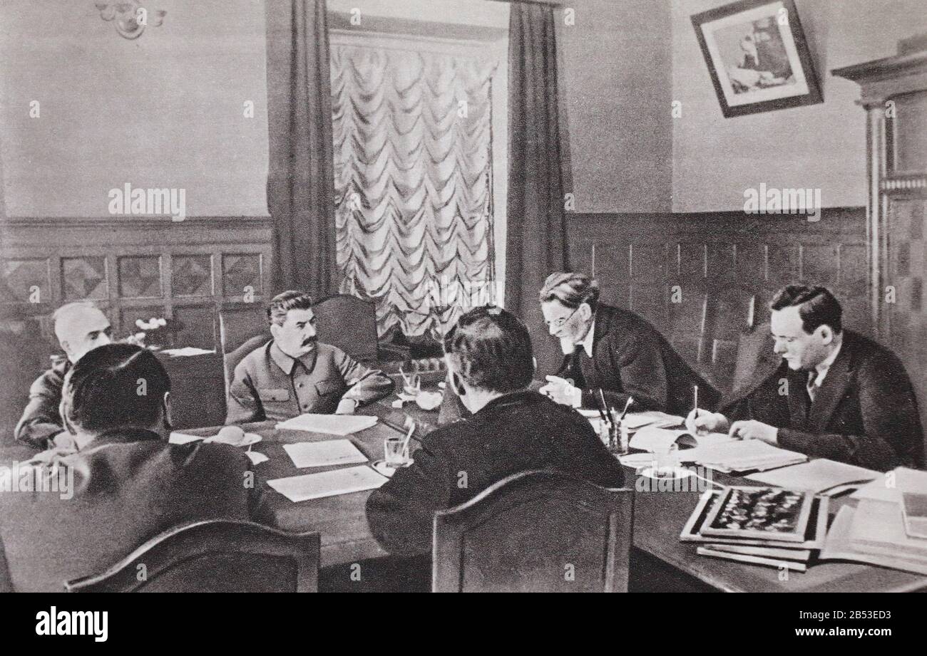 Session of the Presidium of the Supreme Soviet of the USSR headed by ...